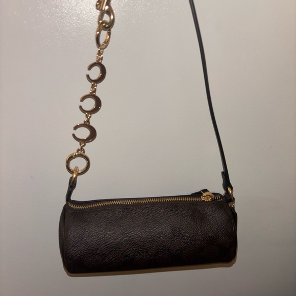 Bags | Coach Mini Barrel Bag With Gold Accents | Poshmark